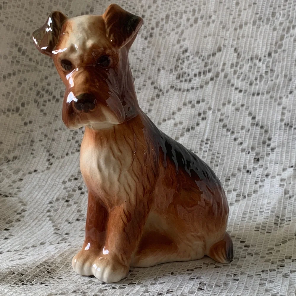 Royal Copley | Accents | Royal Copley Airedale Irish Terrier Schnauzer ...